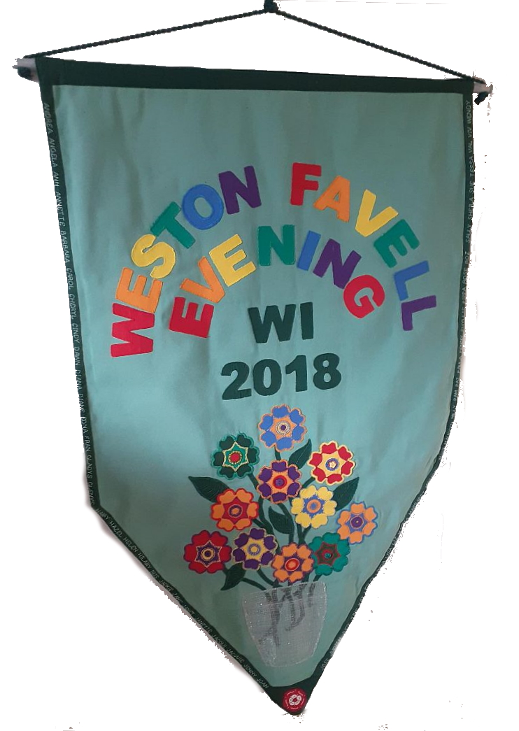 Banner to celebrate the centenary of the formation of the WI in the UK ...